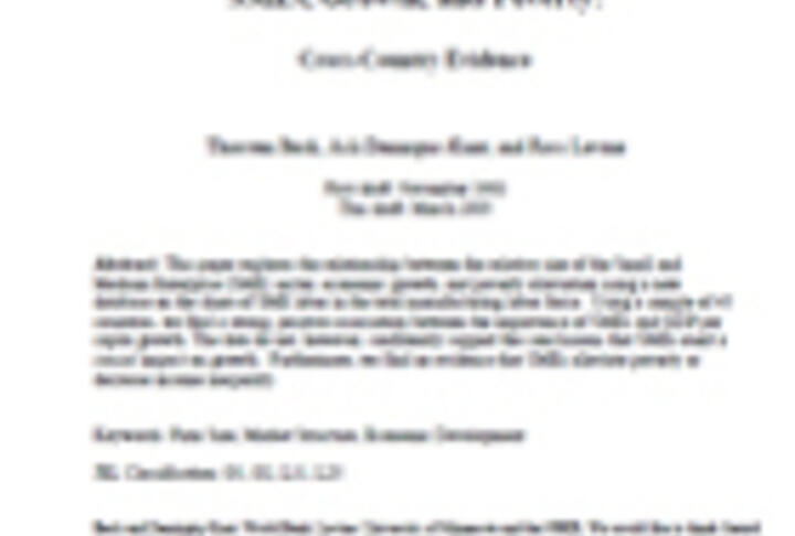 SMEs, Growth, and Poverty: Cross-Country Evidence | SME Finance Forum SMEs, Growth, and Poverty: Cross-Country Evidence | SME Finance Forum